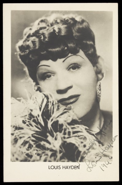 Louis Hayden in drag. Process print, 1946. - Digital Transgender Archive